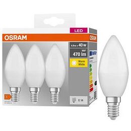 3 Osram LED-Lampen Base CLASSIC B40 Multipack E14 4,9 W matt