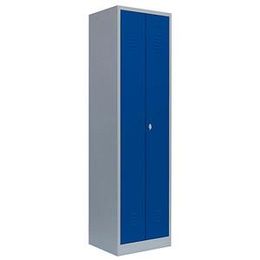 LÜLLMANN LÜLLMANN Putzmittelschrank 510721 enzianblau, lichtgrau 60,0 x 50,0 x 180,0 cm, aufgebaut