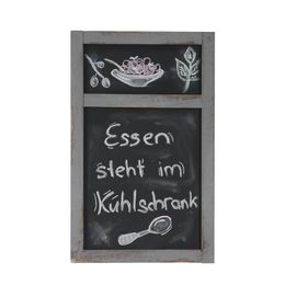 Werbetafel MCW-C51, Wandtafel Kreidetafel, 55x34x2cm, Holz Shabby-Look Vintage ~ grau