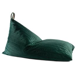 nobodinoz - Essaouira Sitzsack aus Samt, 115 x 77 cm, jungle green