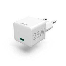 Hama 00201652 Schnellladegerät, USB-C, PD/Qualcomm®, Mini-Ladegerät, 25 W, Weiß