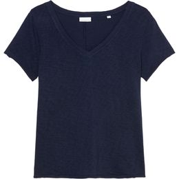 Marc O'Polo Marc O'Polo DENIM T-Shirt, V-Ausschnitt, uni, für Damen, blau, L