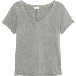 Marc O'Polo Marc O'Polo DENIM T-Shirt, V-Ausschnitt, uni, für Damen, grau, M