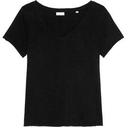 Marc O'Polo Marc O'Polo DENIM T-Shirt, V-Ausschnitt, uni, für Damen, schwarz, M