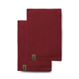 Humdakin - Geschirrtuch aus Biobaumwolle, 45 x 70 cm, maroon (2er-Set)