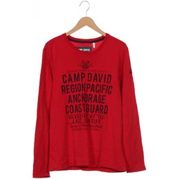 CAMP DAVID Herren Langarmshirt, rot