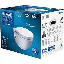 Duravit Starck 3 Wand WC Set 42000900A1 mit WC-Sitz, weiss