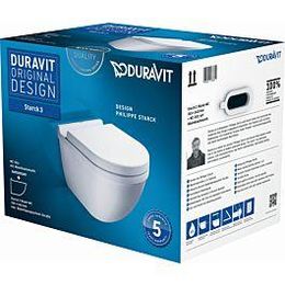 Duravit Starck 3 Wand-WC Set 42250900A1 weiss, mit WC-Sitz