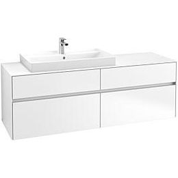 Villeroy & Boch Villeroy & Boch Collaro Waschtischunterschrank C02600MS 160x54,8x50cm, Waschtisch links, White Matt