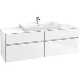 Villeroy & Boch Villeroy & Boch Collaro Waschtischunterschrank C02800DH 160x54,8x50cm, Waschtisch mittig, Glossy White