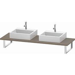 Duravit DuraStyle Konsole DS107C07575 für Aufsatzbecken, 2 Ausschnitte, Stärke 3 cm, Leinen