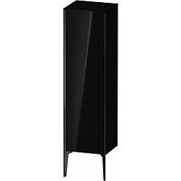 Duravit XViu Halbhochschrank XV1325LB240 40x36x133cm, schwarz matt, Tür links, schwarz hochglanz