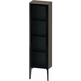 Duravit XViu Halbhochschrank XV1365LB289 40x24x133cm, Glastür, schwarz matt, Tür links, flannel grey hochglanz