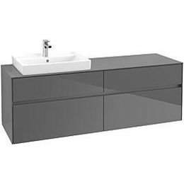 Villeroy & Boch Villeroy & Boch Collaro Waschtischunterschrank C02200FP 160x54,8x50cm, Waschtisch links, Glossy Grey