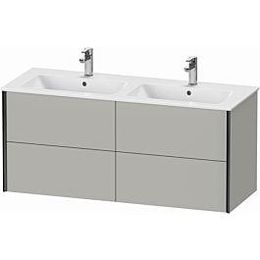 Duravit XViu Waschtisch-Unterschrank XV41290B207 128x48x56cm, 4 Schubkästen, wandhängend, schwarz matt, betongrau matt