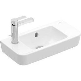 Villeroy & Boch Villeroy und Boch O.novo Handwaschbecken 4342L501 50x25cm, Hahnloch links durch-, rechts vorgestochen, Überlauf, weiß