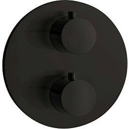 Herzbach Deep Black Fertigmontageset 23.500550.1.12 1 Verbraucher, schwarz matt, Brause-Thermostat