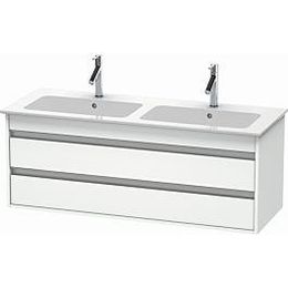 Duravit Ketho Waschtisch-Unterschrank KT643201818 127x47,5x48cm, 2 Schubkästen, wandhängend, weiß matt