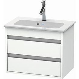 Duravit Ketho Waschtisch-Unterschrank KT645201818 60 x 38,5 cm, weiß matt, 2 Schubkästen, wandhängend