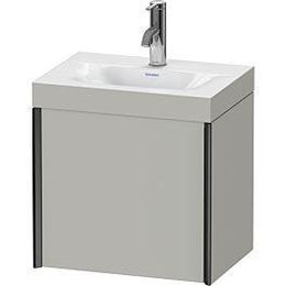 Duravit XViu Waschtisch-Unterschrank XV4630OB207C 45x33,3cm, 1 Tür, links, 1 Hahnloch, schwarz matt, Rahmen C, betongrau matt