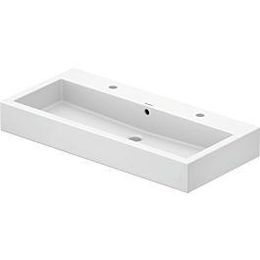 Duravit Vero Waschtisch 04541000241 100 x 47 cm, weiss, wondergliss, 2 Hahnlöcher