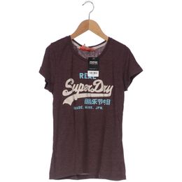 Superdry Damen T-Shirt, bordeaux, Gr. 38