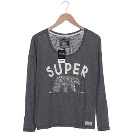 Superdry Damen Langarmshirt, grau, Gr. 36