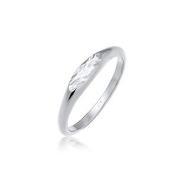 Elli Siegelring Siegelring Oval Pinky Ring 925 Silber, silberfarben