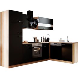 respekta Küche Merle, Breite 280 cm, mit Soft-Close, in exklusiver Konfiguration für OTTO, schwarz