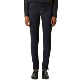 s.Oliver BLACK LABEL Skinny-fit-Jeans mit Schlitzen im Beinabschluss, blau
