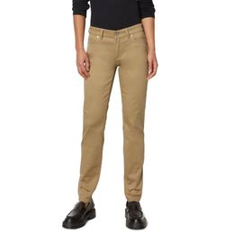 Marc O'Polo Marc O'Polo 5-Pocket-Hose aus Satin-Stretch, beige|braun