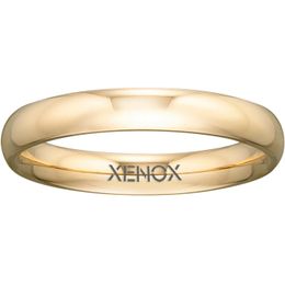 XENOX Partnerring Geschenk "LIEBE" XENOX & Friends, X2306, Edelstahl, goldfarben