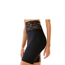 Lascana Shapingpants Seamless Long Panty mit femininen Spitzenbund, schwarz