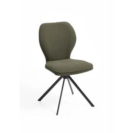 NIEHOFF SITZMÖBEL Niehoff Sitzmöbel Colorado Trend-Line Design-Stuhl Eisengestell - Webstoff - 180° drehbar Malea-R oliv