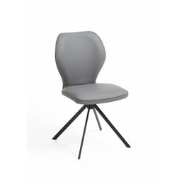 NIEHOFF SITZMÖBEL Niehoff Sitzmöbel Colorado Trend-Line Design-Stuhl Eisengestell - Leder Napoli schiefergrau