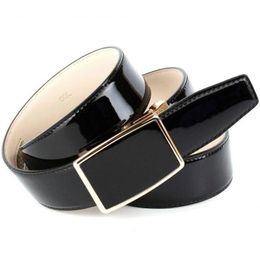 Anthoni Crown Ledergürtel mit Automatik-Schließe in goldfarben, schwarz