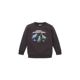 Tom Tailor Jungen Sweatshirt mit reflektierendem Print, grau, Print, Gr. 92/98