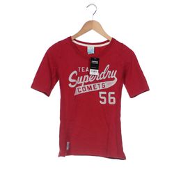 Superdry Damen T-Shirt, rot, Gr. 36