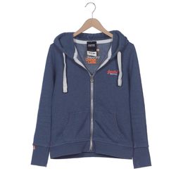 Superdry Damen Kapuzenpullover, blau, Gr. 38