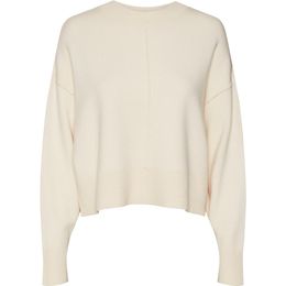 Véro Moda VERO MODA® Strickpullover, Rundhals, Teilungsnaht, für Damen, weiß, L