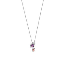 Celesta Silber Anhänger mit Kette 925/- Sterling Silber Amethyst lila 42/45cm Glänzend