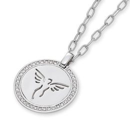 Celesta Silber Anhänger mit Kette 925/- Sterling Silber Zirkonia weiß 50 cm Rhodiniert