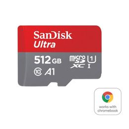 Sandisk microSDXC Ultra 512GB, Class 10, 150MB/s + SD-Adapter für Chromebooks