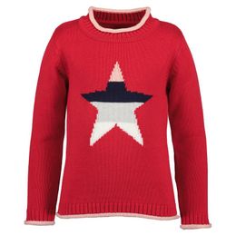 Blue Seven - Strickpullover STRIPED STAR in rot, Gr.92