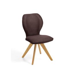 NIEHOFF SITZMÖBEL Niehoff Sitzmöbel Colorado Trend-Line Design-Stuhl Eichengestell - Polyester Nirvana dunkelbraun