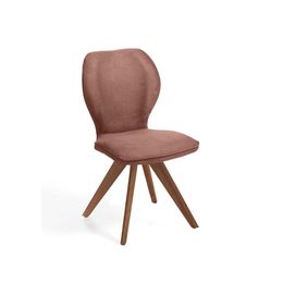 NIEHOFF SITZMÖBEL Niehoff Sitzmöbel Colorado Trend-Line Design-Stuhl Gestell Wild-Nussbaum - Polyester Nirvana braun
