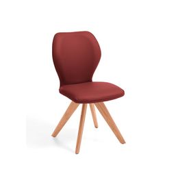NIEHOFF SITZMÖBEL Niehoff Sitzmöbel Colorado Trend-Line Design-Stuhl Gestell Kernbuche - Leder Napoli rubin