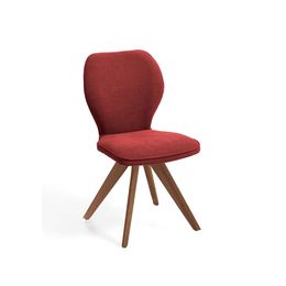 NIEHOFF SITZMÖBEL Niehoff Sitzmöbel Colorado Trend-Line Design-Stuhl Wild-Nussbaum/Webstoff - 180° drehbar Malea-R terracotta
