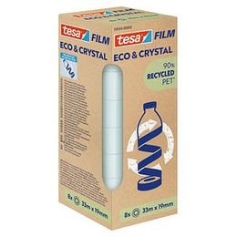 Tesa ECO & CRYSTAL Klebefilm transparent 19,0 mm x 33,0 m 8 Rolle