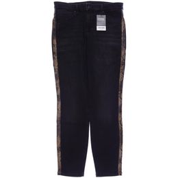 SOCCX Damen Jeans, schwarz